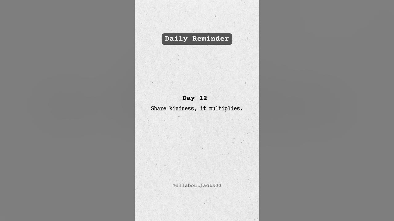 Daily Reminder #day12 - YouTube