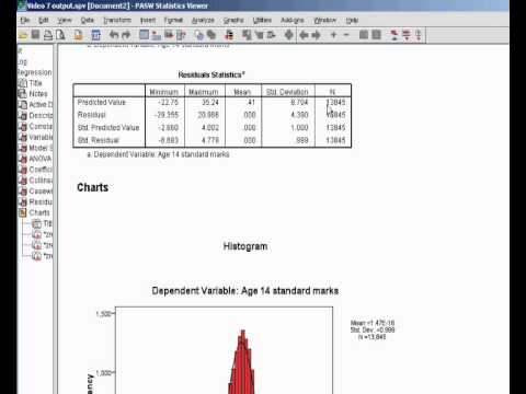 5. Multiple Linear Regression Using SPSS/PASW (Final Example, Part 2) - YouTube