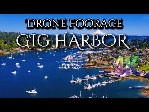 usa Gig Harbor a Bird's Eye Stunning Waterfront View Captured by Drone ...