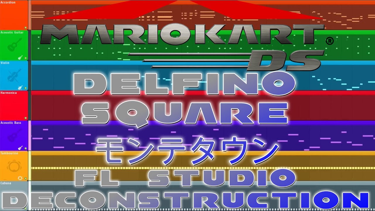Mario Kart DS - DELFINO SQUARE - FL Studio Deconstruction - YouTube