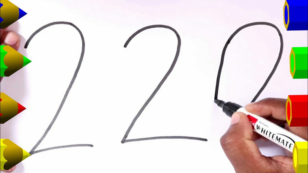 How to convert 222 number into carrot- drawing - YouTube