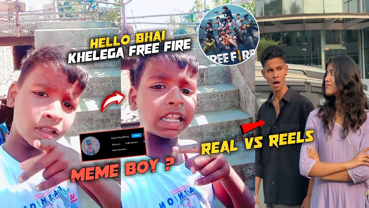 Hello Bhai Khelenge FreeFire Meme Real Vs Reel | Hello Bhai Koi ...