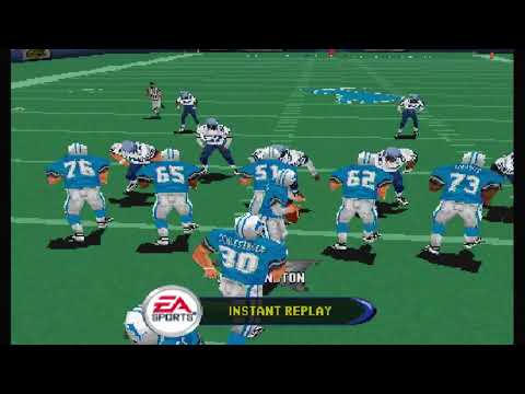 Madden NFL 2005 (PS1) seahawks vs lions (CPU vs CPU)