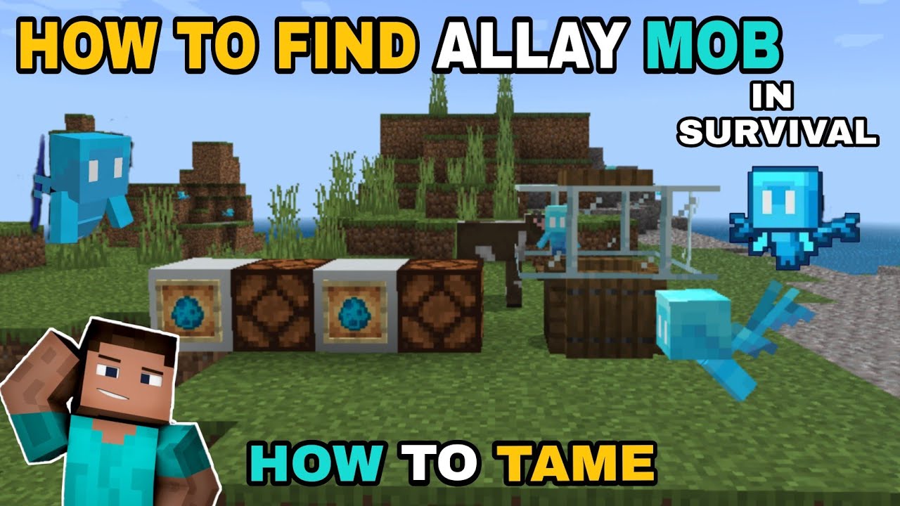 How To Find Allay Mob In Minecraft Pe | Finding Allay Mob In Minecraft ...