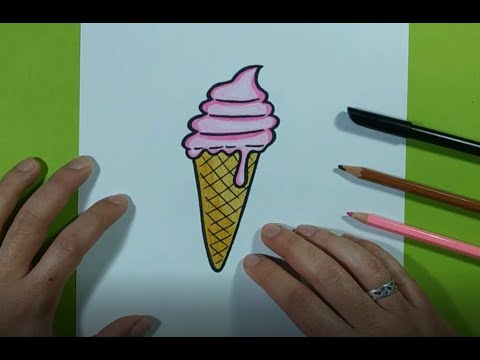 Como dibujar un helado paso a paso 9 | How to draw an ice cream 9 - YouTube