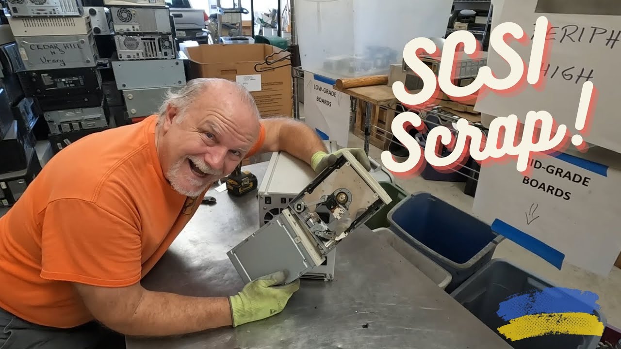 CDROM SCSI tower scrap - YouTube