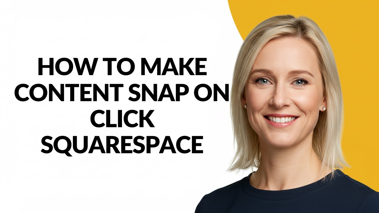 How to Make Content Snap on Click Squarespace - Julia'sTutorials - YouTube