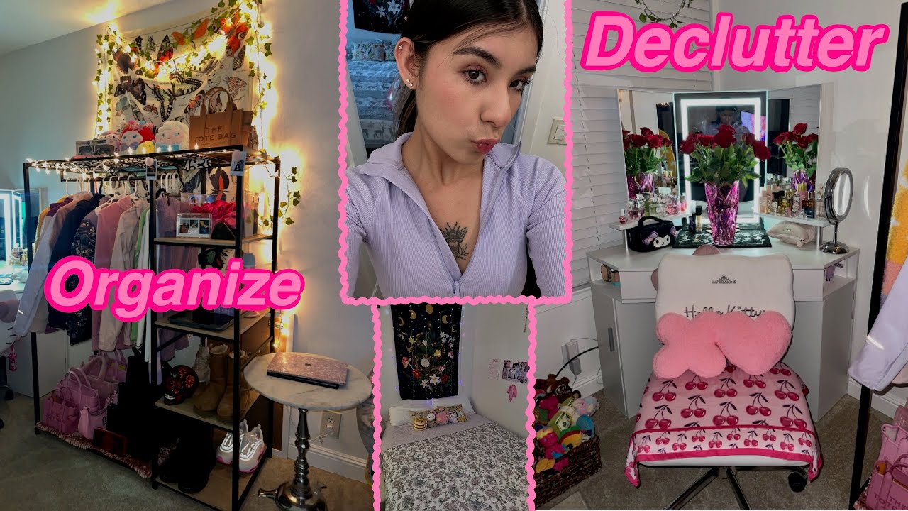EXTREME BEDROOM DECLUTTER & ORGANIZATION *clean girl aesthetic* - YouTube