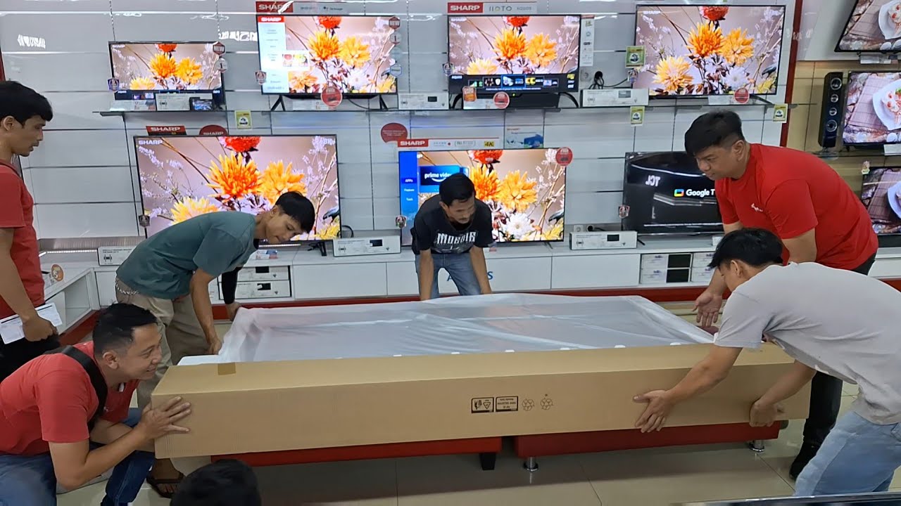 Unboxing TV TCL 98 Inch, Google TV TCL-98P745 - YouTube