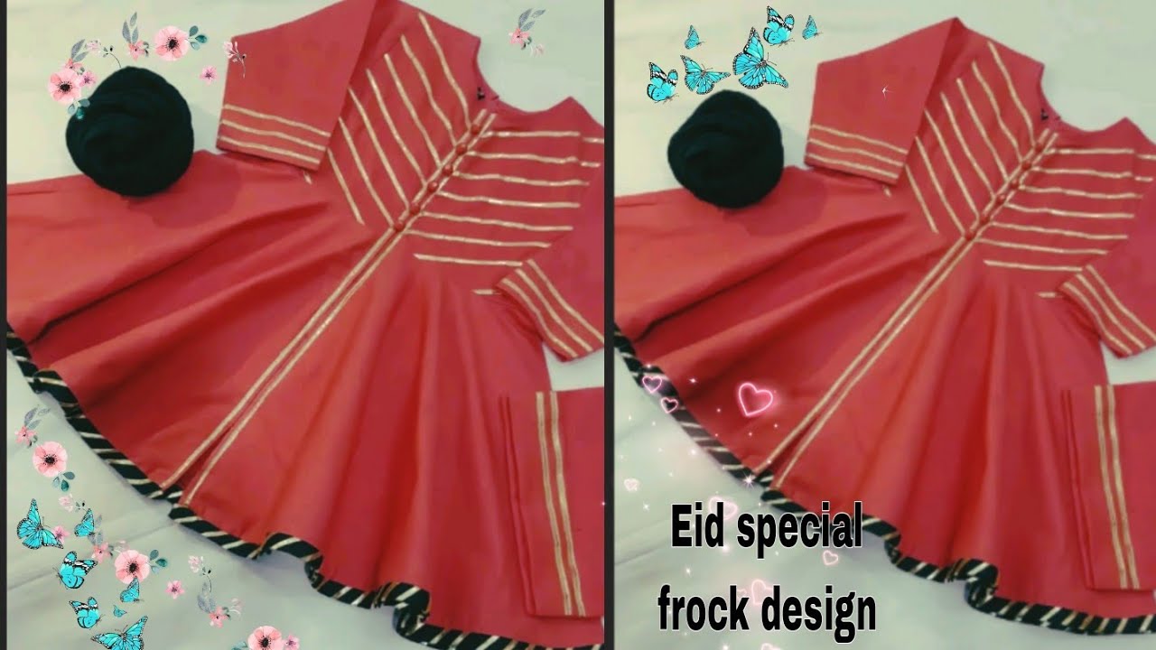 Beautiful umbrella frock 6/8year girls cutting and stitching/frock ...