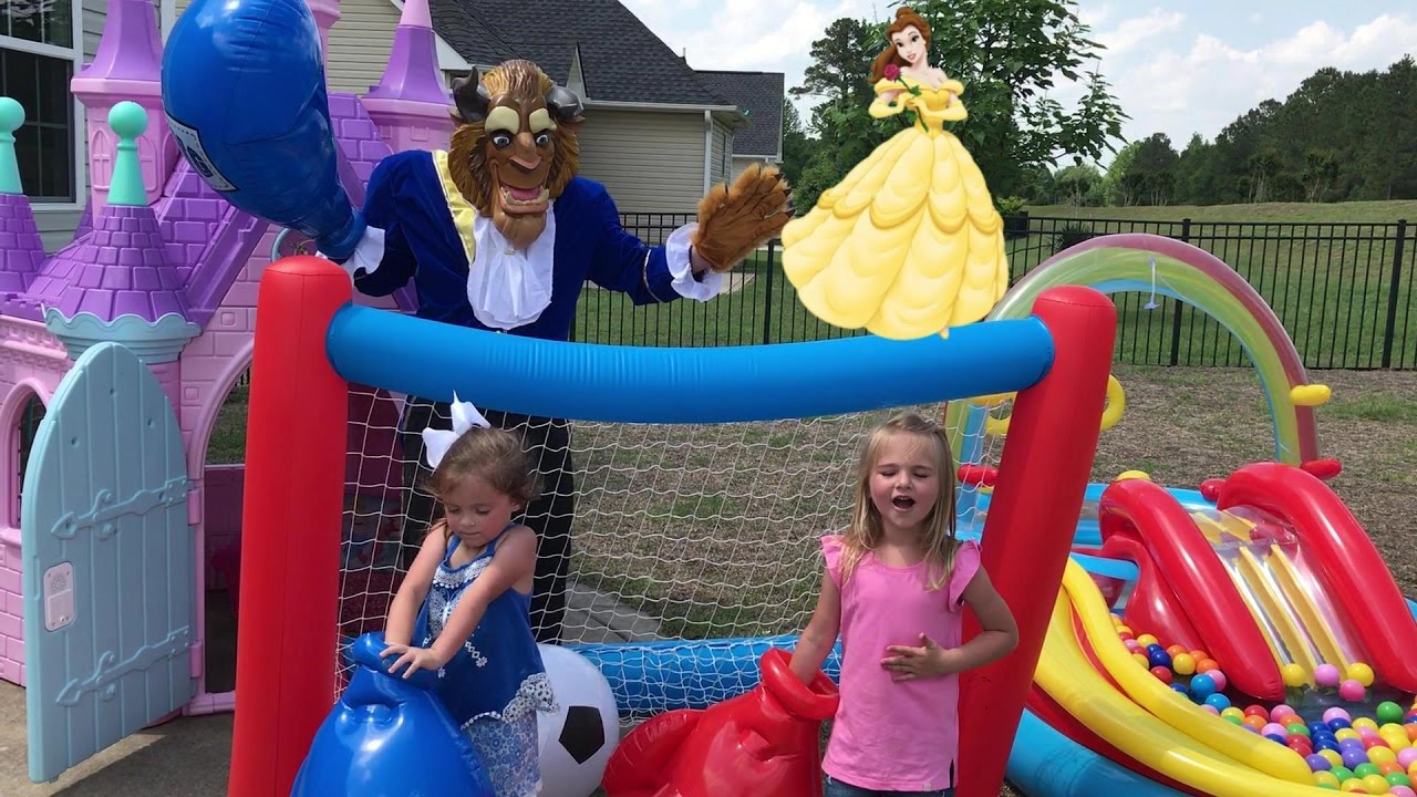 Disney Princess Castle Belle Beauty and the Beast Giant Boxing Gloves ...