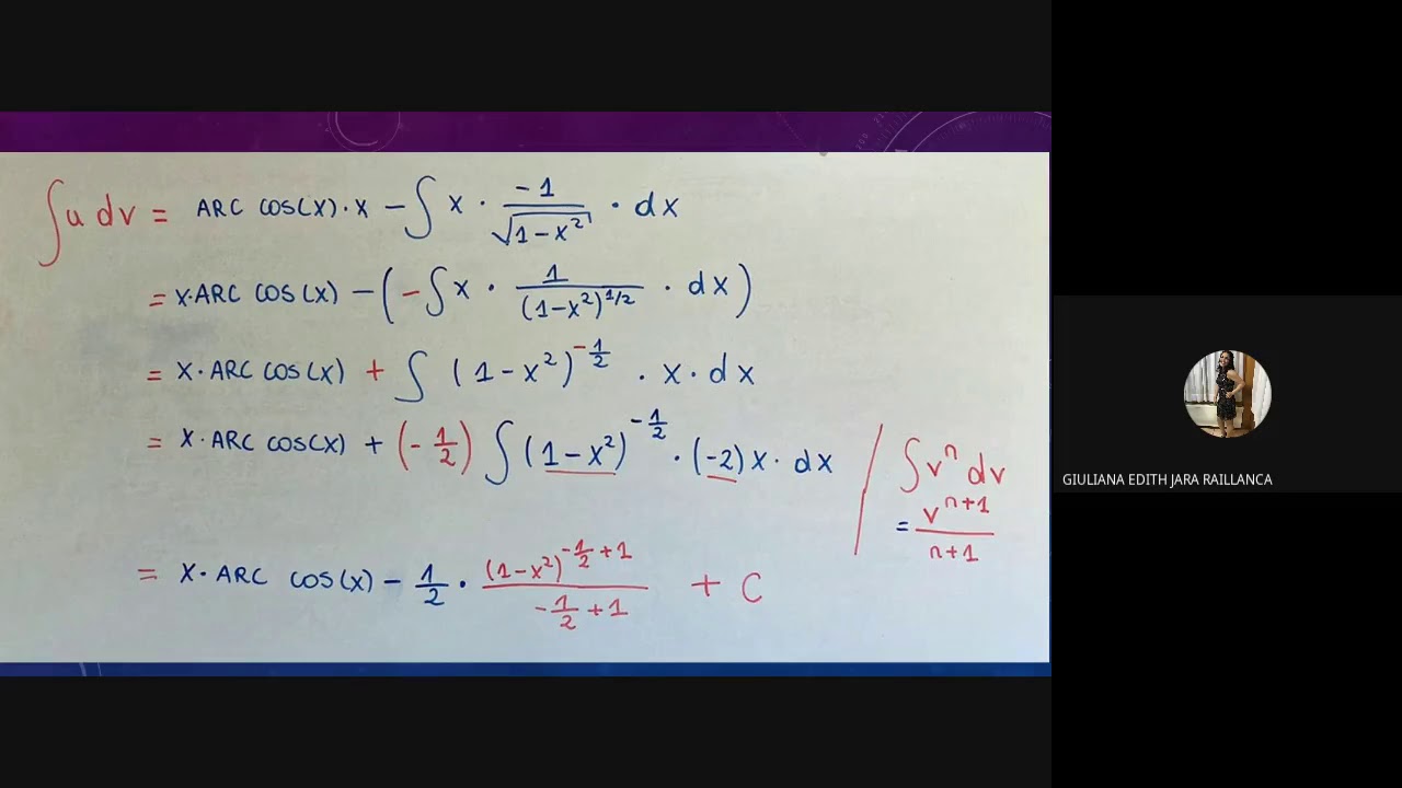 Integral Arccos(x)dx - YouTube