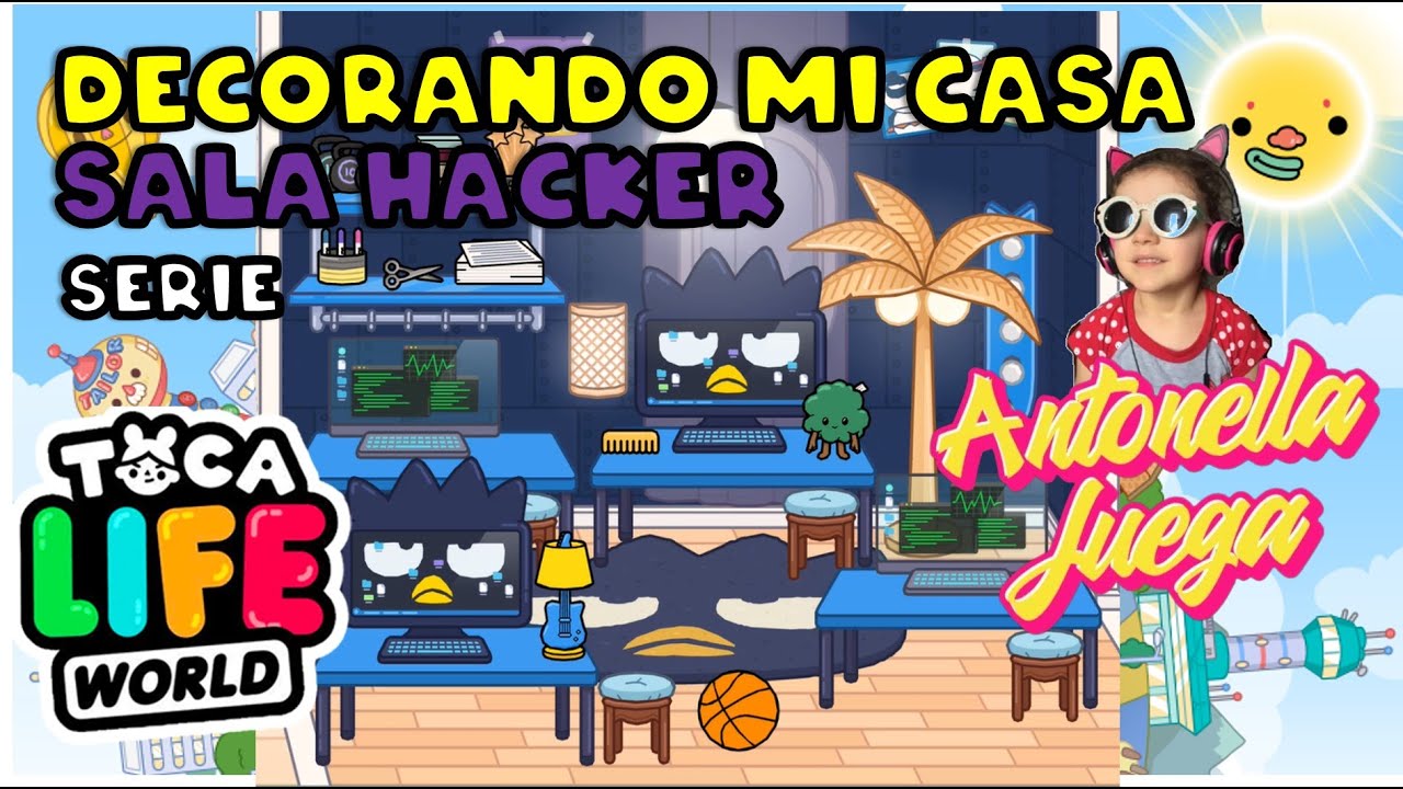 Decoramos mi sala hacker en toca life world - YouTube
