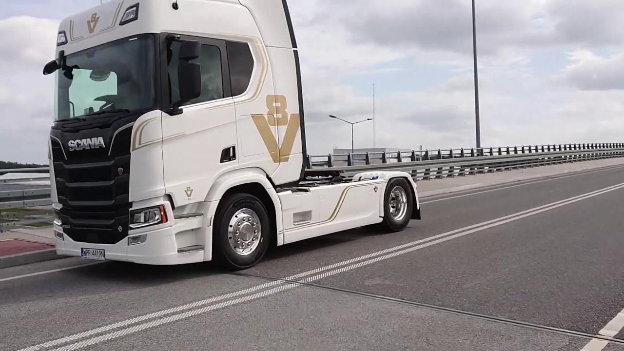 TEST Scania R580 V8 - YouTube