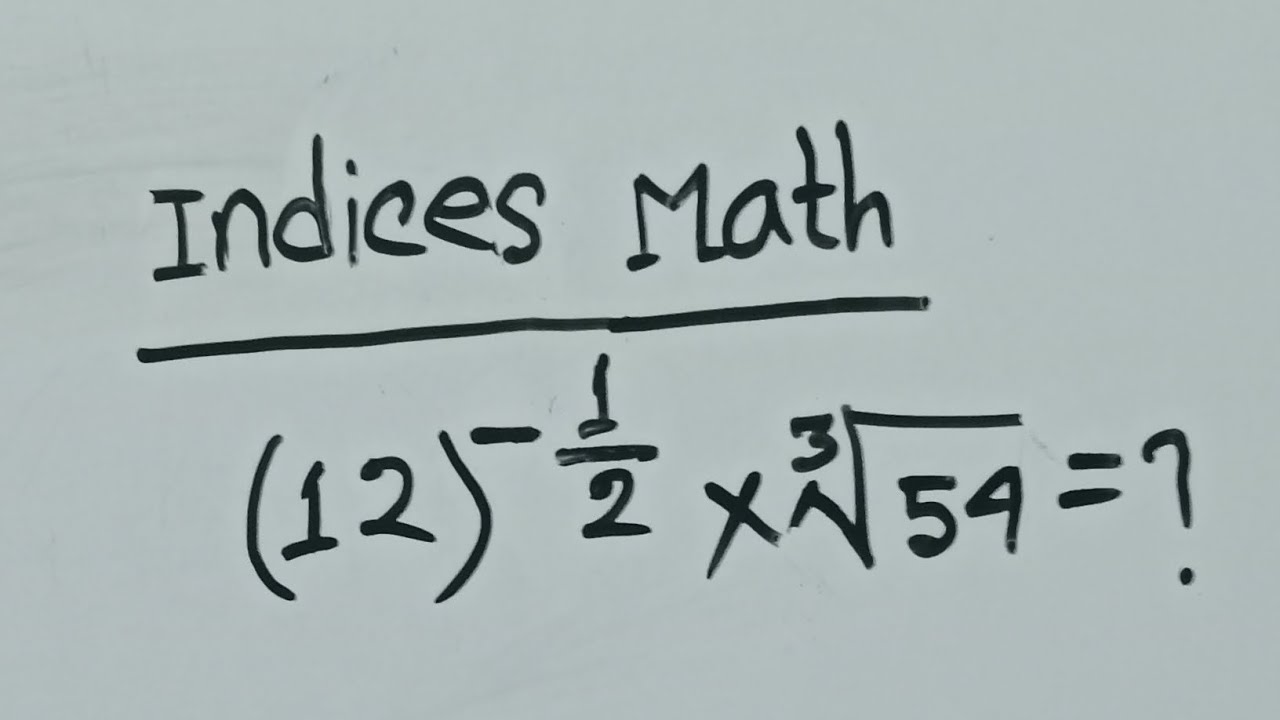 A Nice Indices Math Problem . Can you solve this ? - YouTube