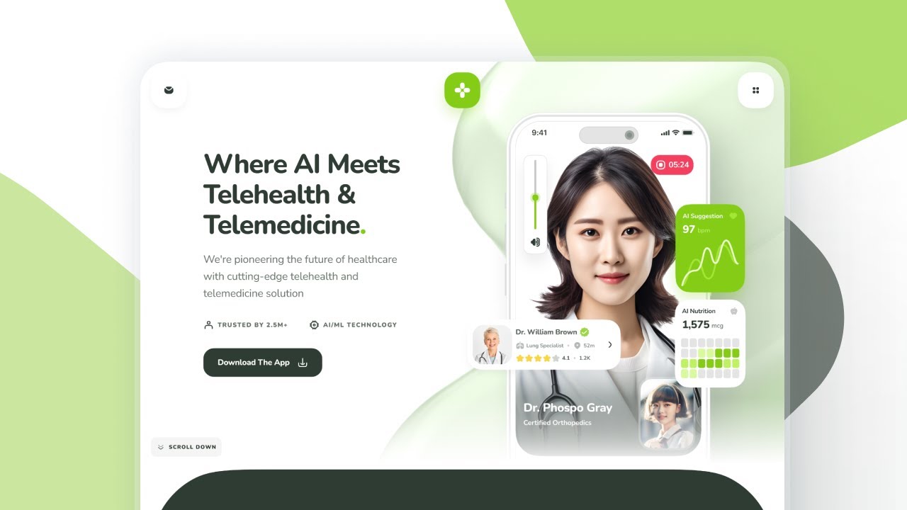 How to make fully responsive an AI health website using HTML CSS & JS ...