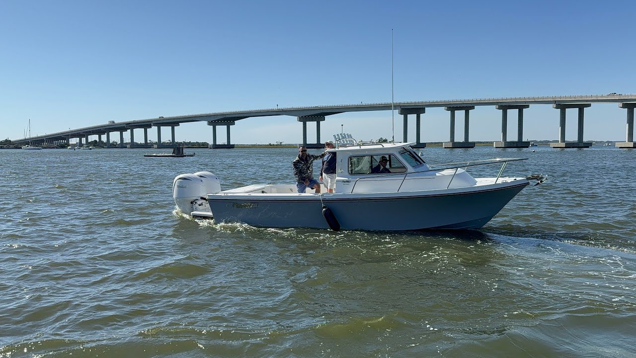 The All New All Fiberglass Parker 2420 Sport Cabin Pilot House - YouTube