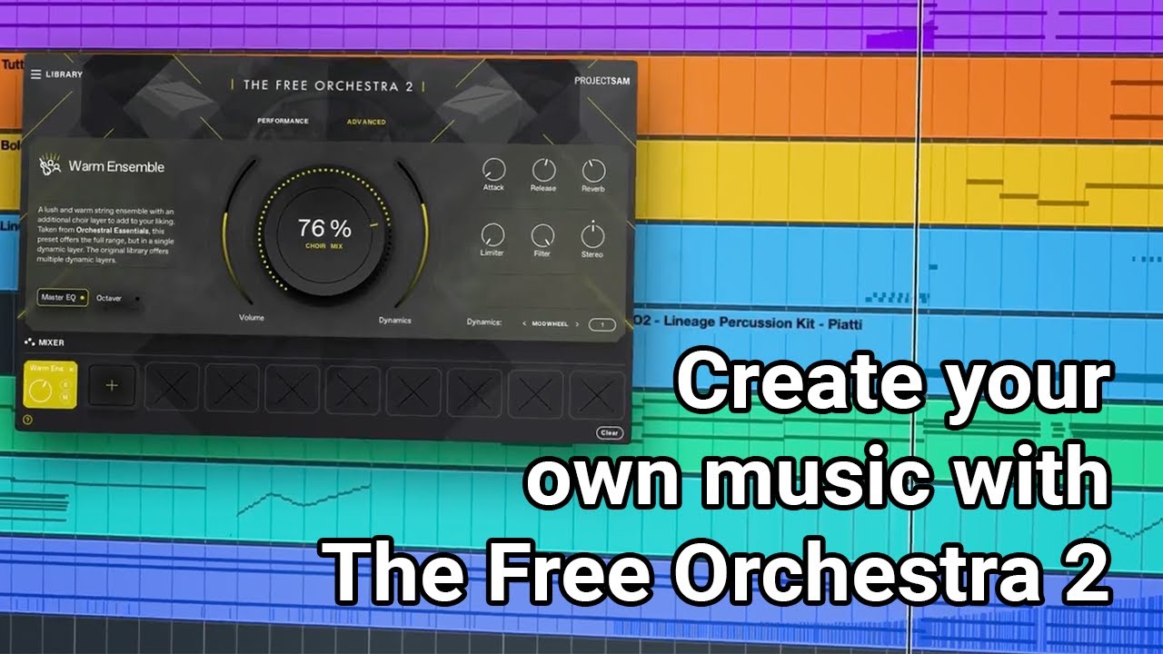 Creating music with the new instrument from The Free Orchestra 2 - YouTube