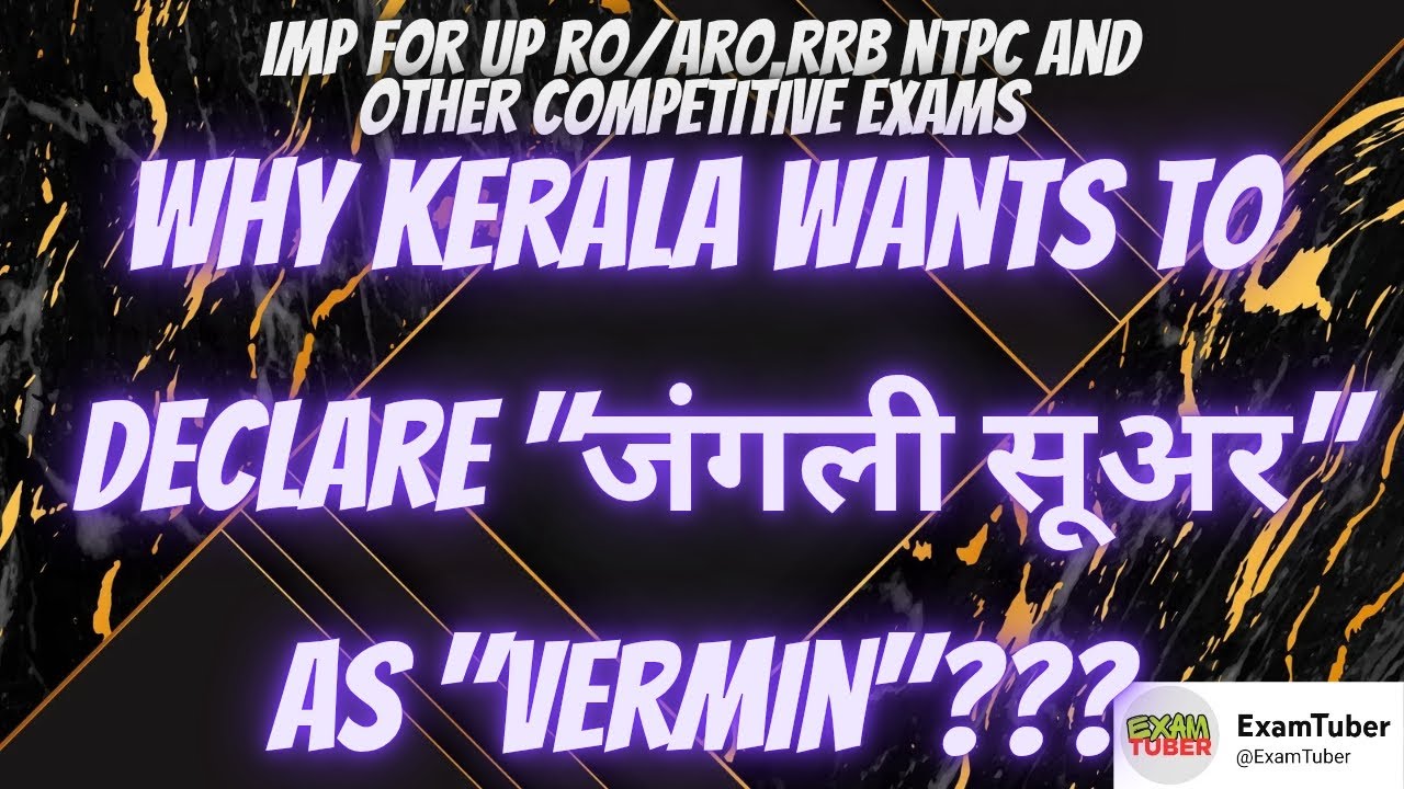 What is Vermin animal?@ExamTuber⁩ #upsssc #uppsc #currentaffairs #ssc # ...
