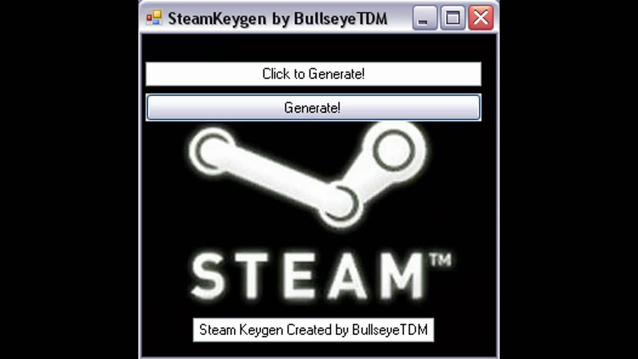 Steam Keygen V1 0 By BullseyeTDM - YouTube