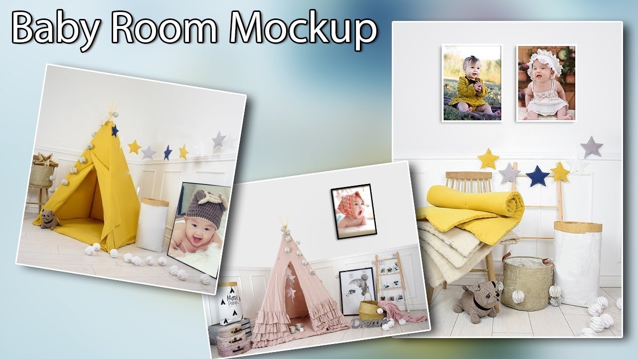 Baby Room Mockup Psd l Baby Photo Frame Psd - YouTube