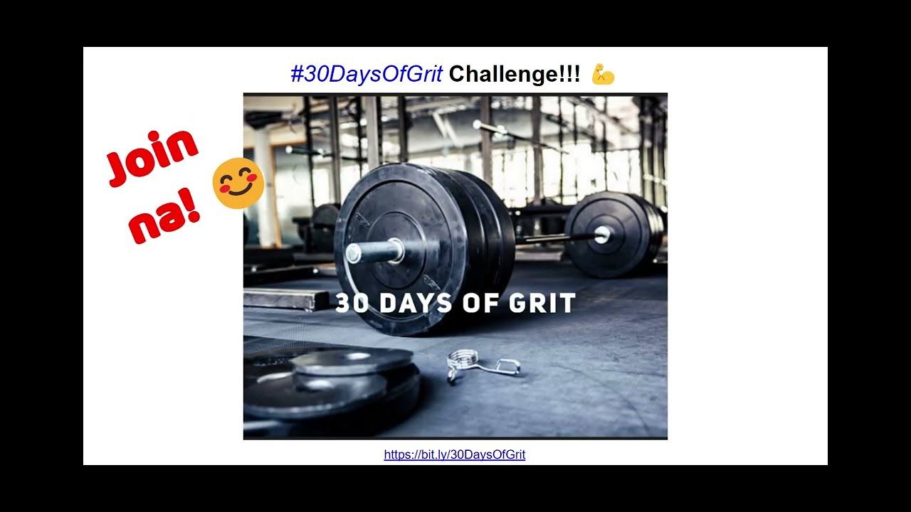 30 Days of Grit Challenge - 2023 - YouTube