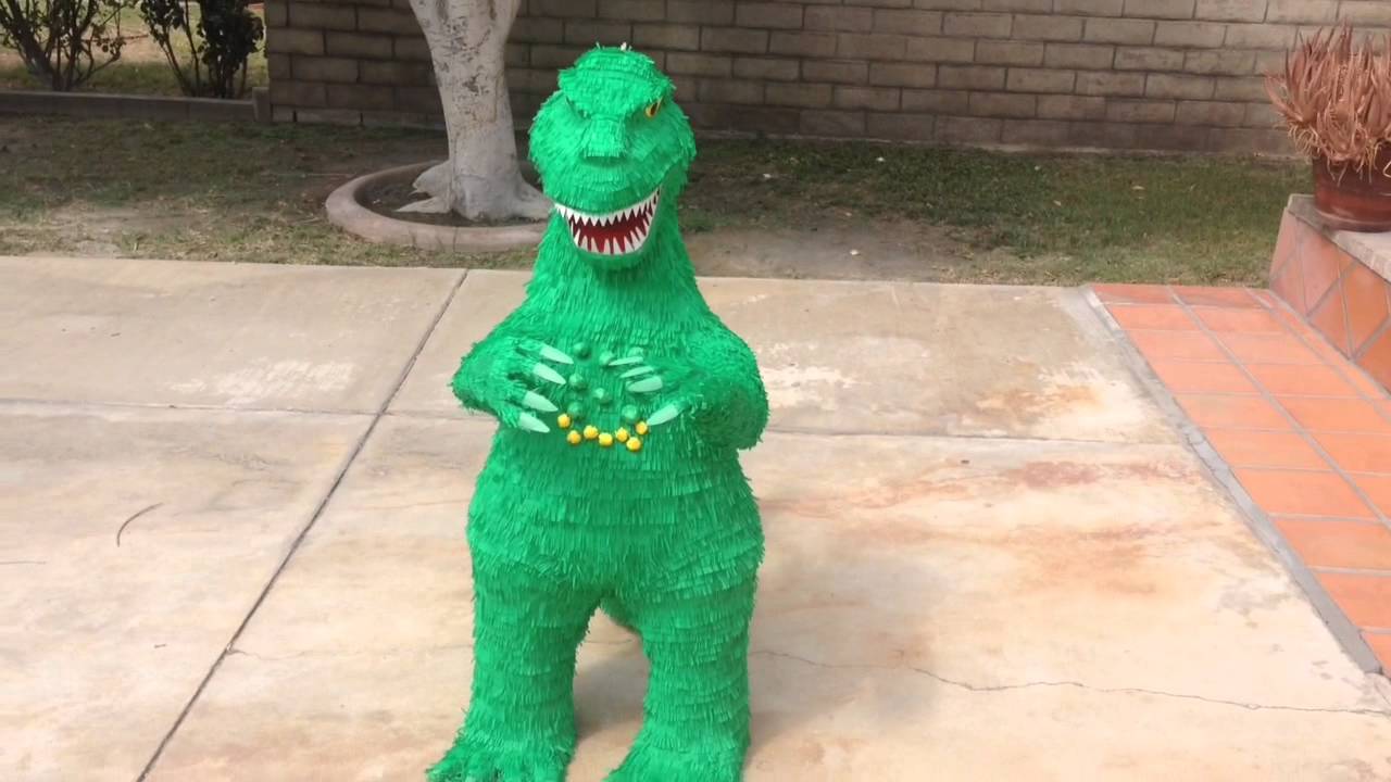 Godzilla Pinata Birthday Pinata - YouTube
