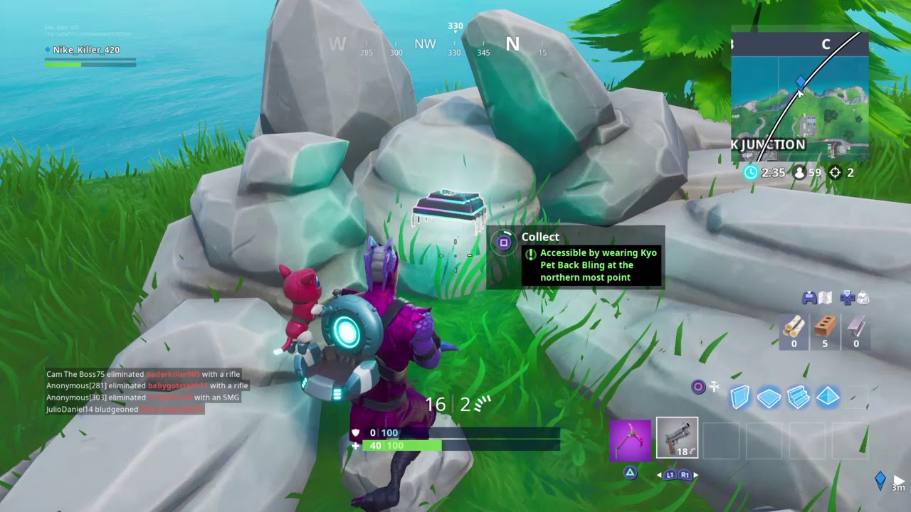 FORTBYTE#32 - LOCATION ACCESSIBLE BY WEARING KYO PET BACK BLING - YouTube