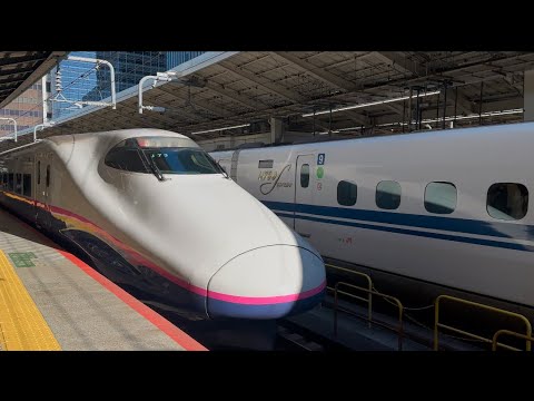 E2系/J73編成/N700Sとの並び - YouTube