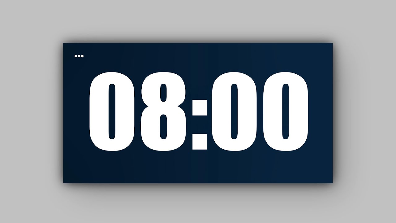 8 Minute Timer - Countdown - YouTube