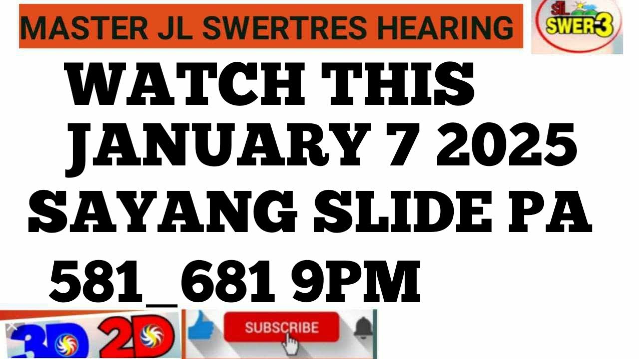 JAnuary 7 2025 MASTER JL SWERTRES HEARING ALL DRAW GUIDE STL HEARING - YouTube