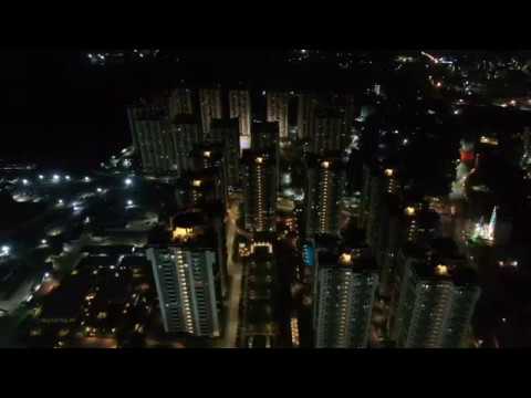 Hyderabad city - Night aerial view - YouTube