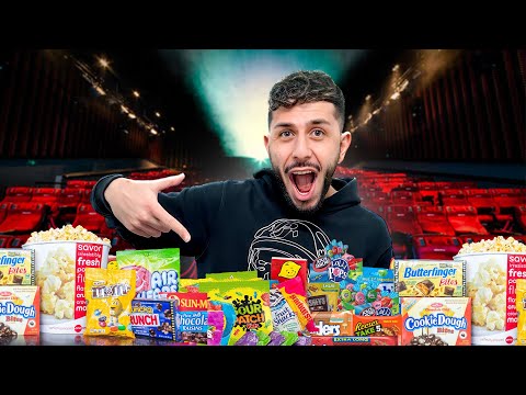 Eating the ENTIRE Movie Theater Menu! **100,000 Calories**