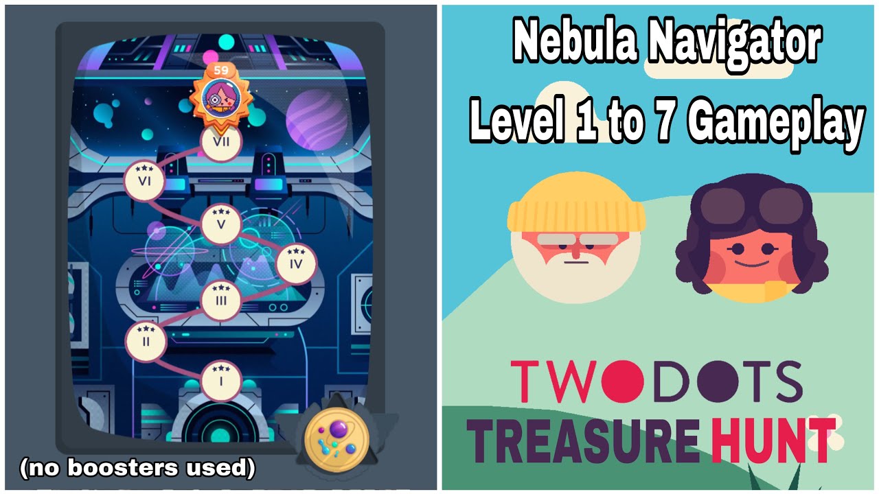 Two Dots Nebula Navigator Level 1 to 7 Gameplay (no boosters used) - YouTube