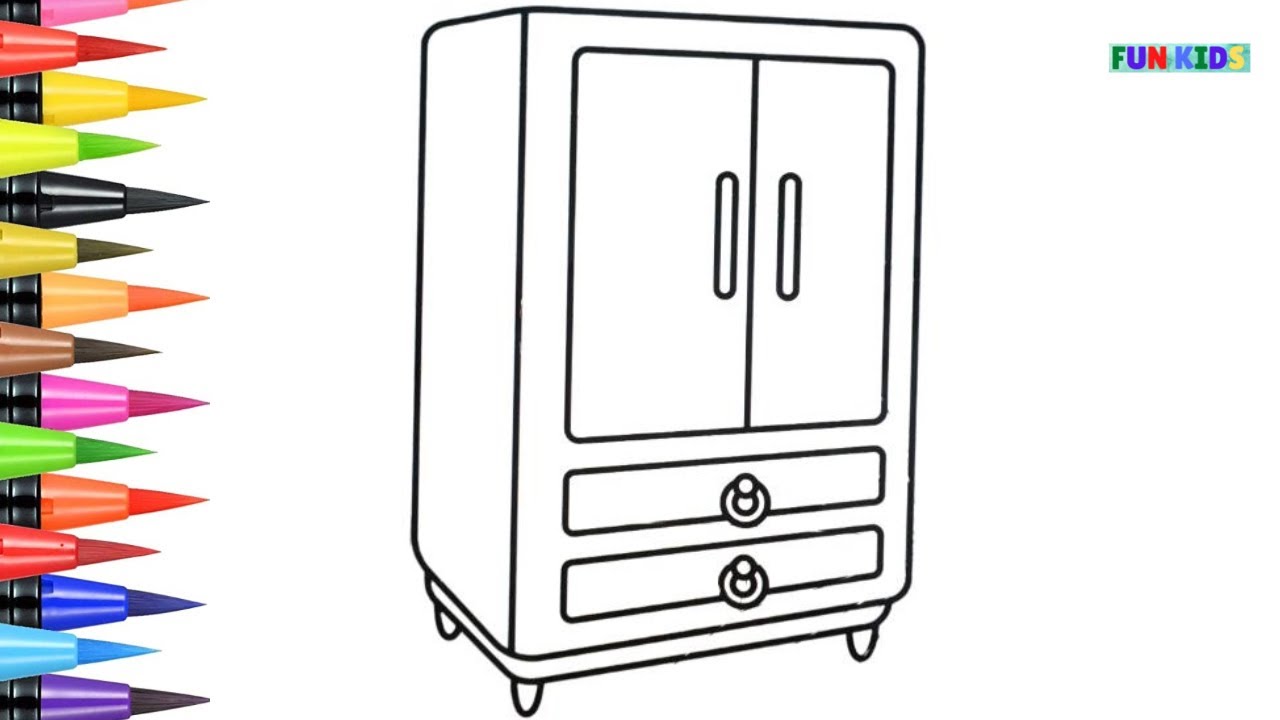 Dibuja Y Colorea Un armario | Dibujos Fáciles Para Niños | Dibujos Paso ...