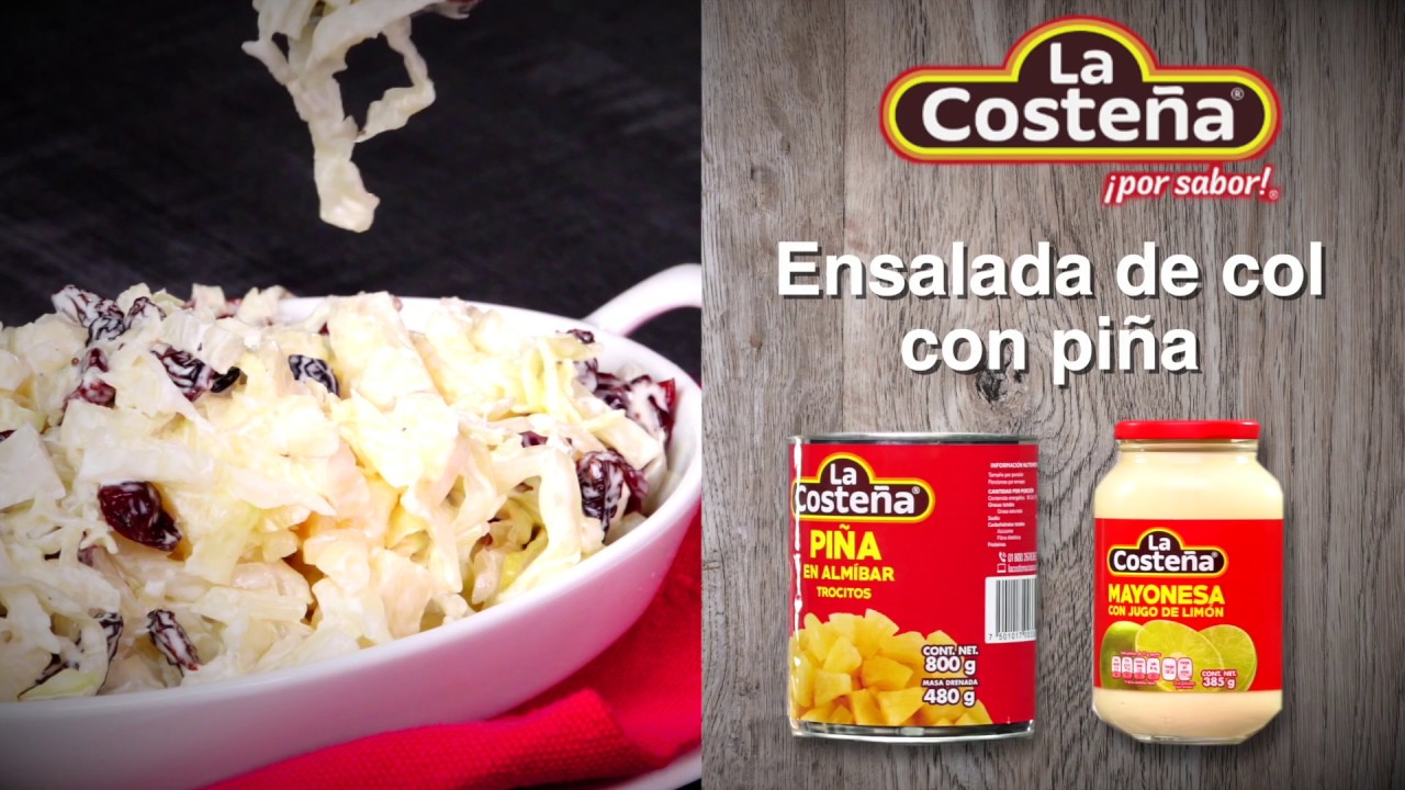 La Costeña ® - Ensalada de col con piña - YouTube