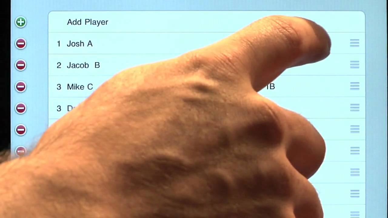 Creating new game and setting lineup - ESPN iScore Baseball Scorekeeper ...