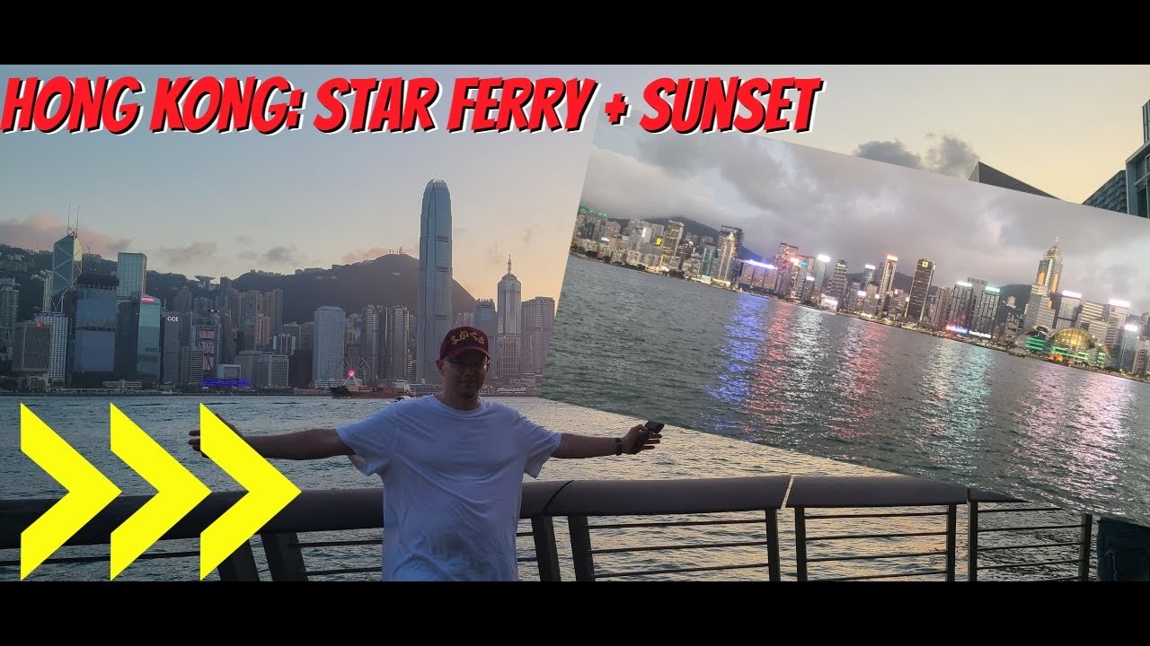 Riding the Star Ferry & gorgeous sunset at Avenue of Stars - Hong Kong ...