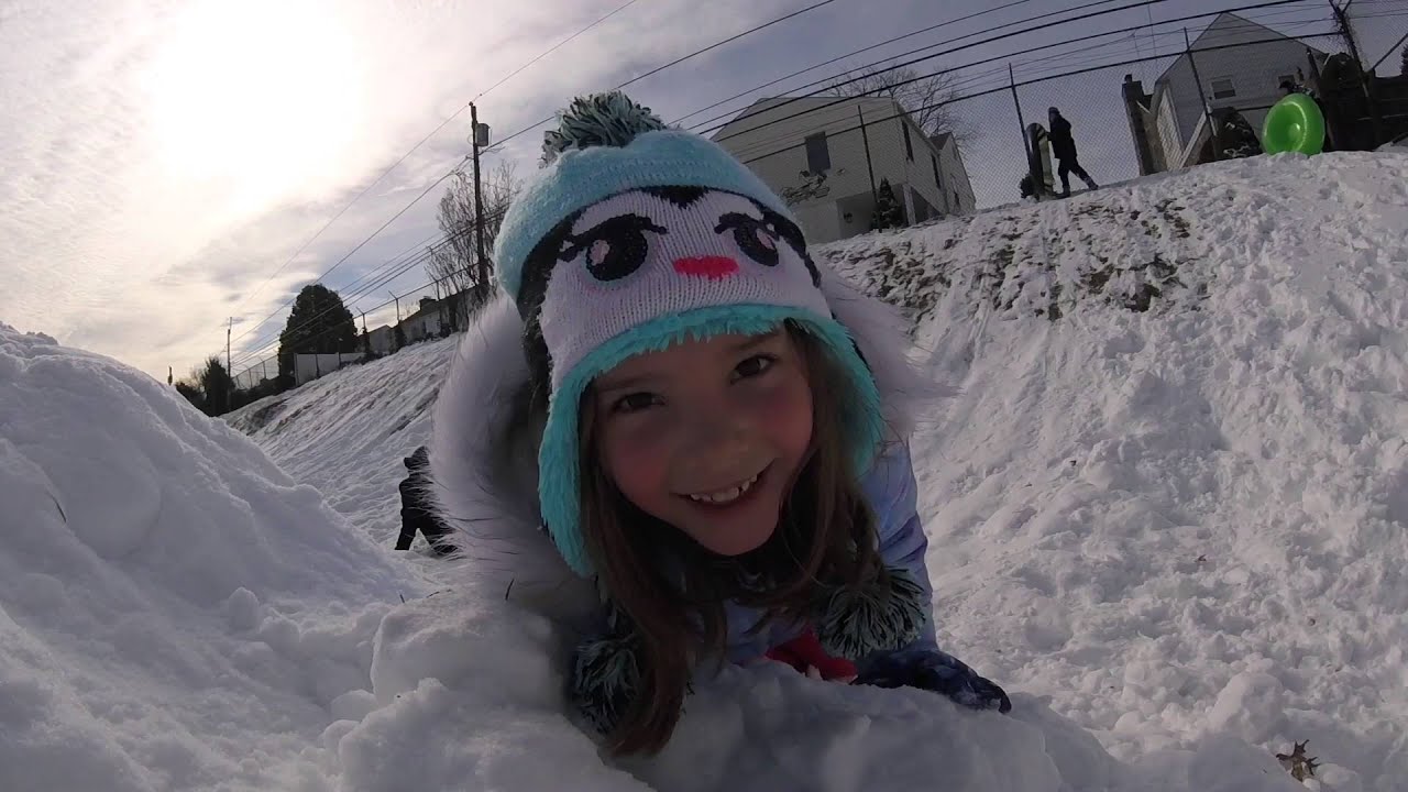 Sledding in Jonas - YouTube