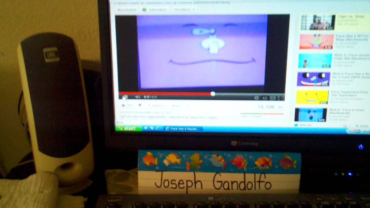 Nick jr face has had a faucet for a nose reverse - YouTube