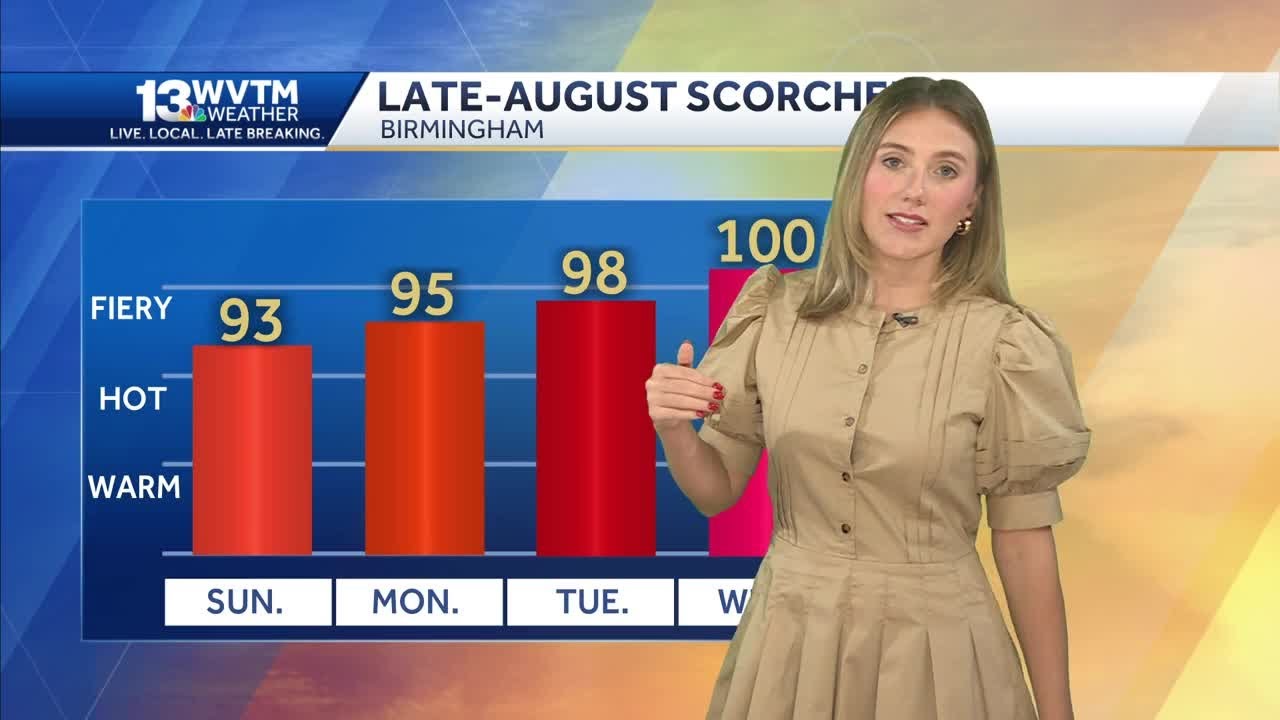 Late-August heat wave builds into Alabama next week. Temperatures near ...