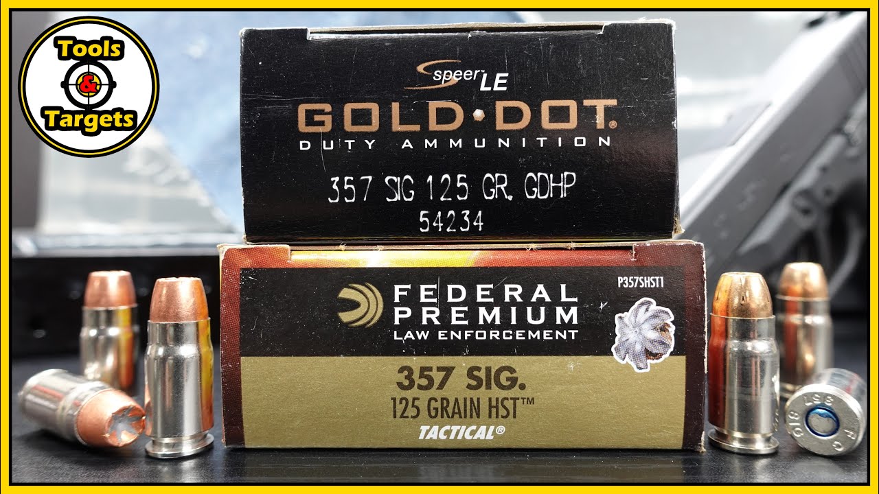HST vs GOLD DOT!...Short Barrel .357 Sig Self-Defense AMMO Ballistic ...