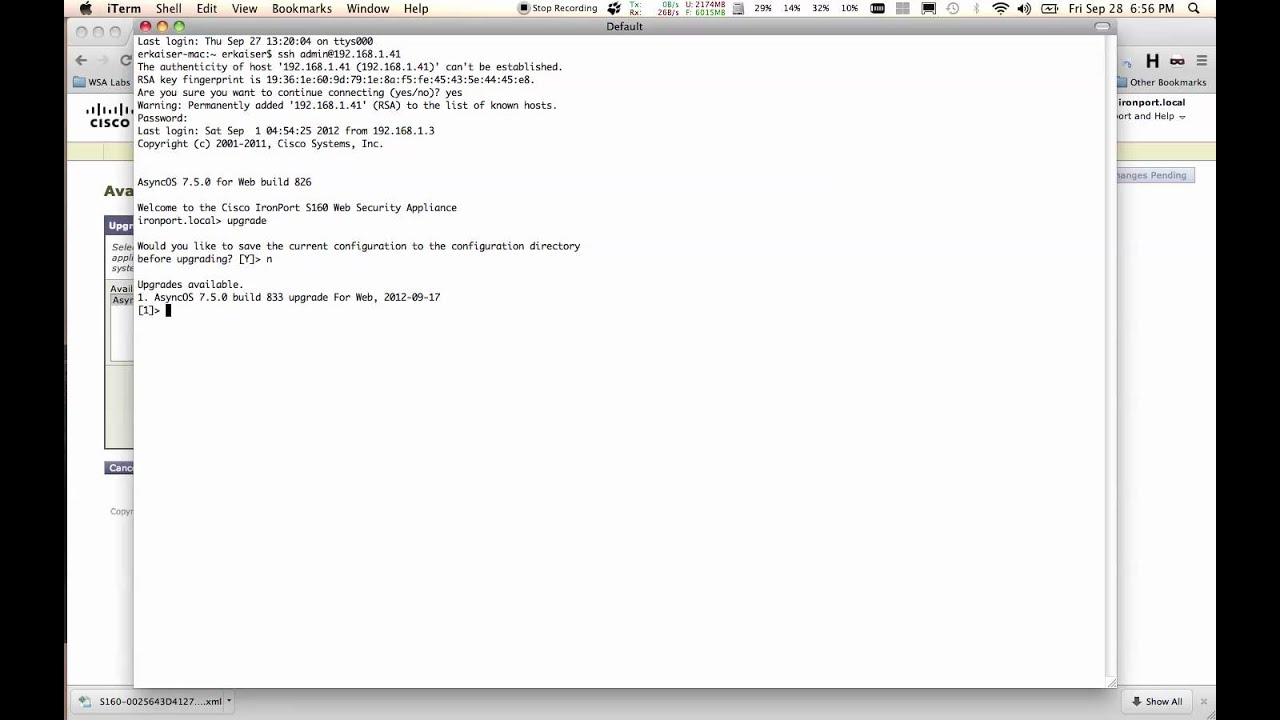 WSA AsyncOS Upgrade from the Command Line - YouTube