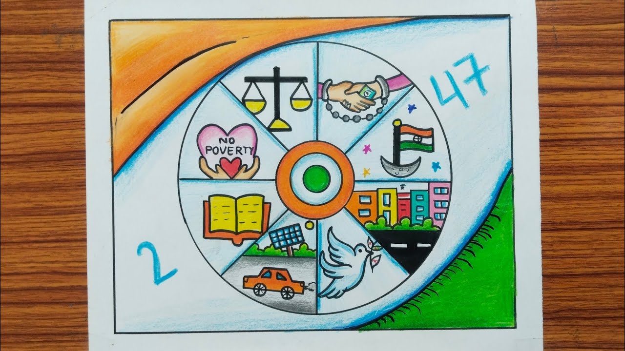 My Vision For India In 2047 Drawing / India Of My Dream In 2047 Drawing ...