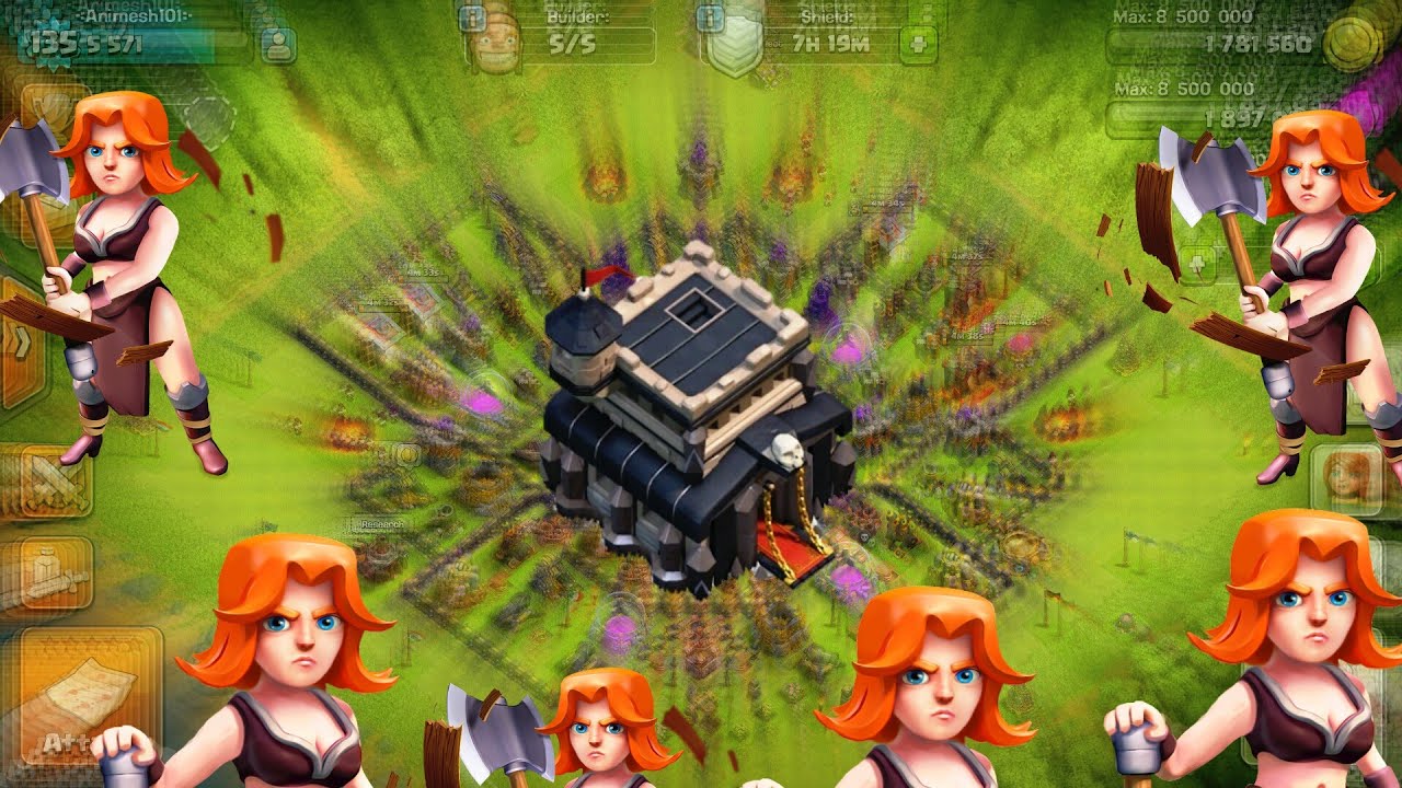 CLASH OF CLANS TH9 Mass Valkyries War 3 STAR strategies to be Known ...