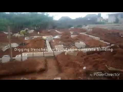 How to dig foundation trenches and set blocks for the building Designs ...