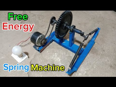 FREE Electricity Generator 12v Dc Alternator Spring Machine Build - YouTube