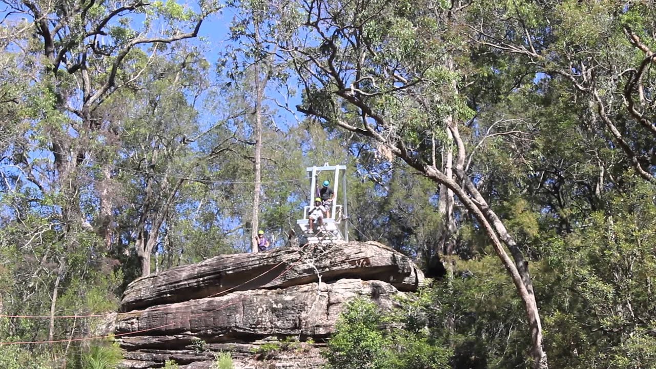 Fred Doing the flying fox during the Weekend Hillview Church Camp at ...