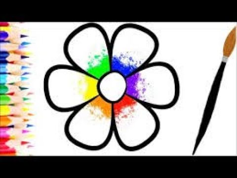 Bolalar uchun gul rasmi/ Flower picture for children/Цветочная картина ...