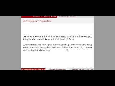 Matematika Aktuaria-Reversionary Annuities - YouTube